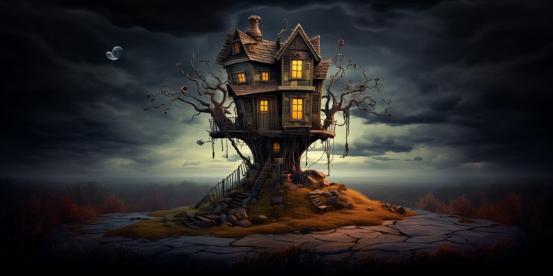 Spooky Shack Frame TV Art Pack - Etsy