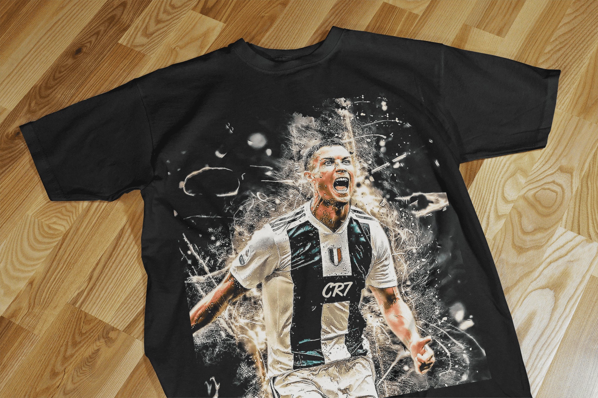 CR7 - DTF semitonos - 12 diseños - Playera negra - Etsy México