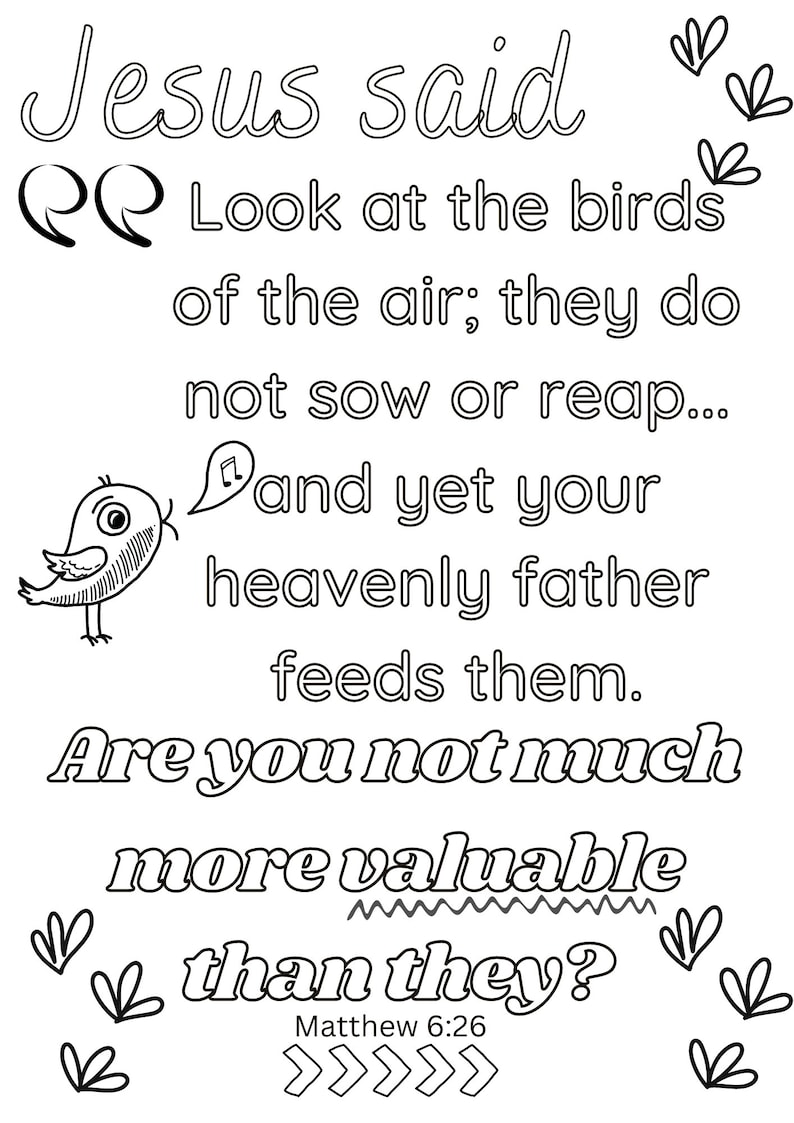 Bible Verse Coloring Pages With Scriptures on Overcoming Anxiety - Etsy