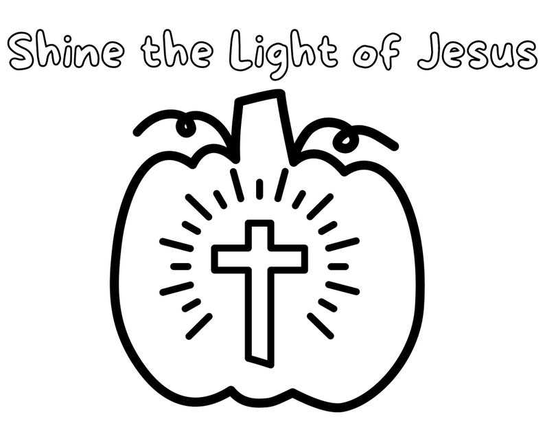 Christian Pumpkin Coloring Sheet - Etsy