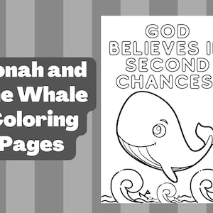 Jonah and the Whale Coloring Pages - Etsy