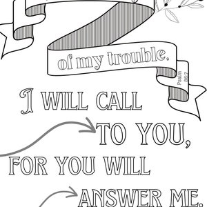 Bible Verse Coloring Pages With Scriptures on Overcoming Anxiety - Etsy