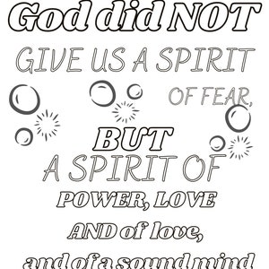 Bible Verse Coloring Pages With Scriptures on Overcoming Anxiety - Etsy