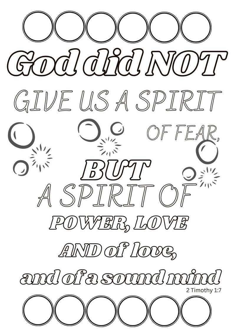 Bible Verse Coloring Pages With Scriptures on Overcoming Anxiety - Etsy