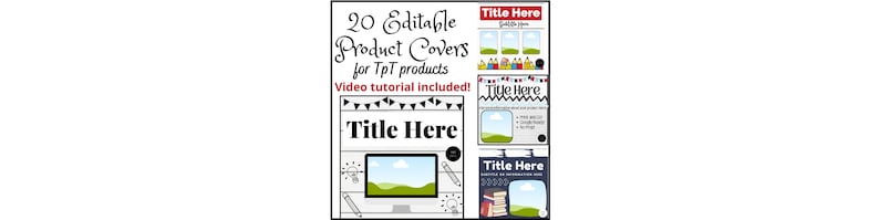 20 Editable Tpt Product Cover Templates ~ Created in Canva - Etsy