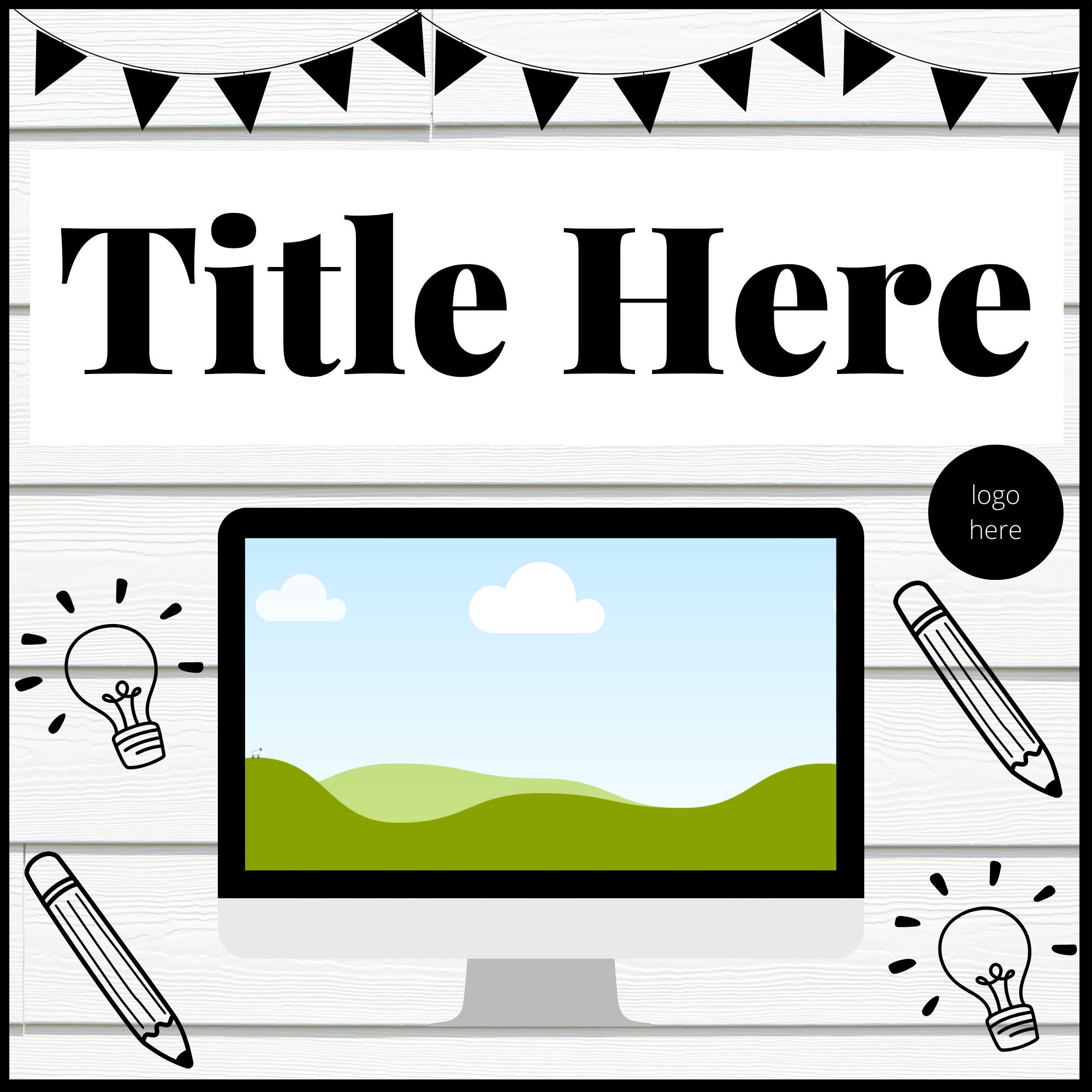 20 Editable Tpt Product Cover Templates ~ Created in Canva - Etsy