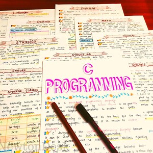 C Programming Language Aesthetic Study Notes Computer Science Study ...
