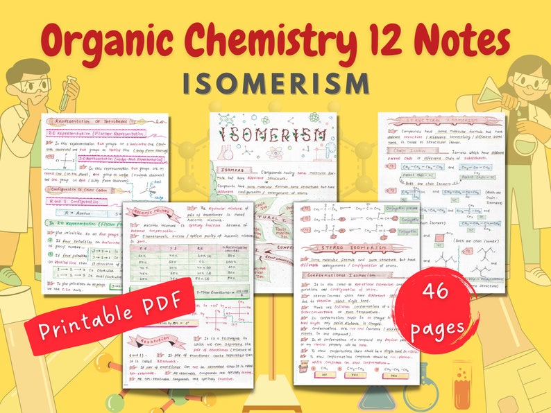 Organic Chemistry Isomerism Isomers Grade 12 Handwritten - Etsy