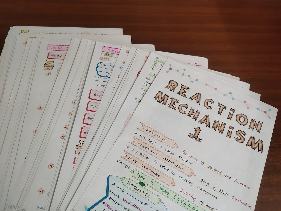 Reaction Mechanism 1 Organic Chemistry Orgo/ochem 11 12 Handwritten ...