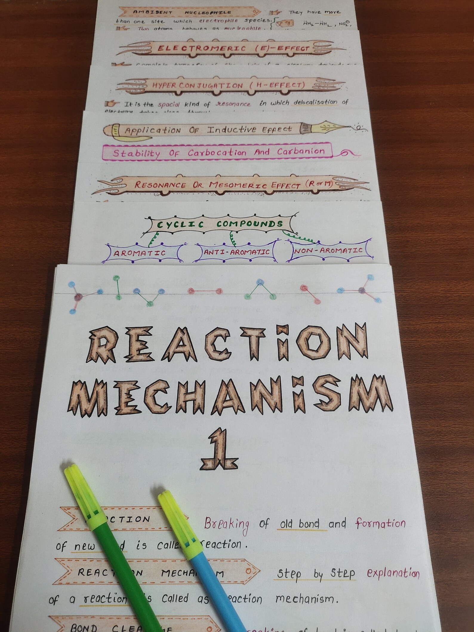 Reaction Mechanism 1 Organic Chemistry Orgo/ochem 11 12 Handwritten ...