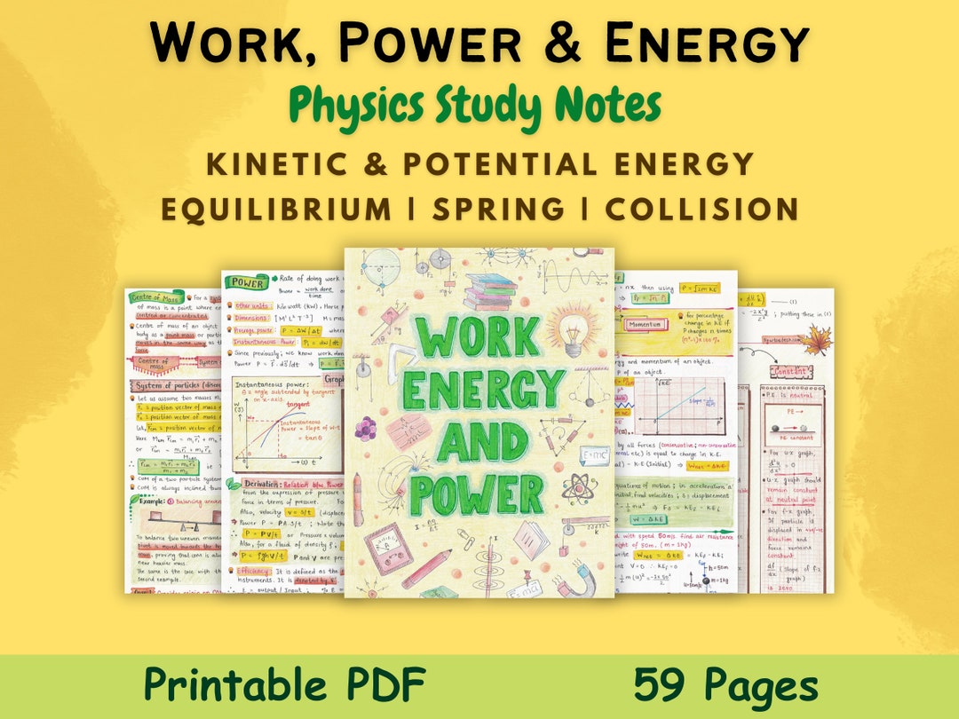 Work, Power and Energy | Grade 11 | Physics | Higher Level Courses ...