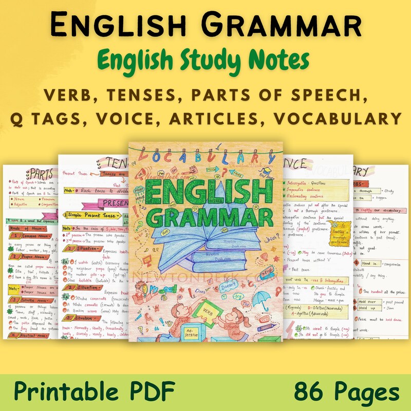 Grammar Template - Etsy