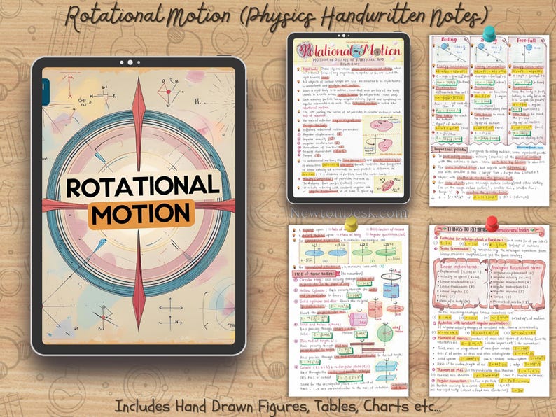 Rotational Motion Study Notes PDF | for 11 & 12 Grade High School ...