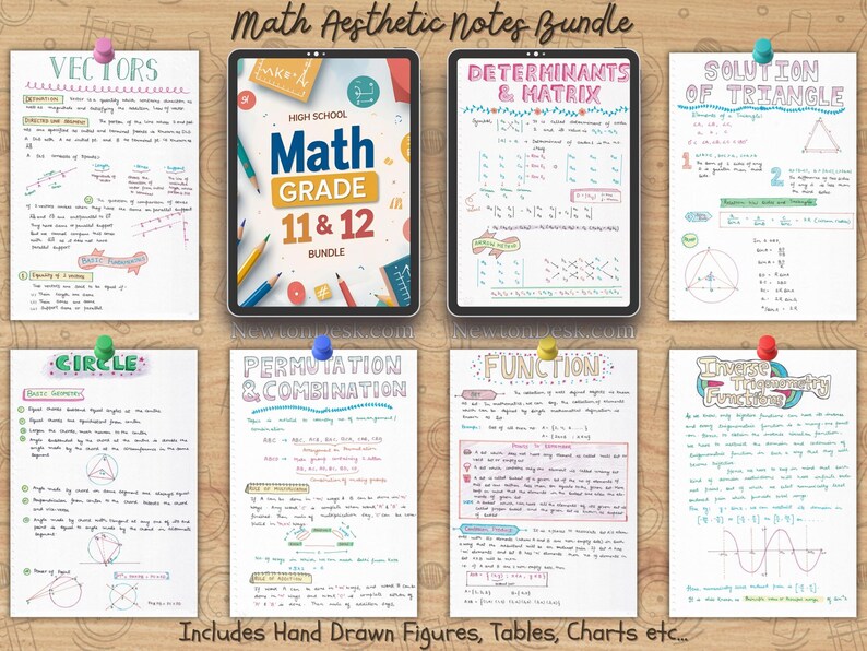 Math Study Notes Bundle PDF | Complete Mathematics for 11th and 12th ...