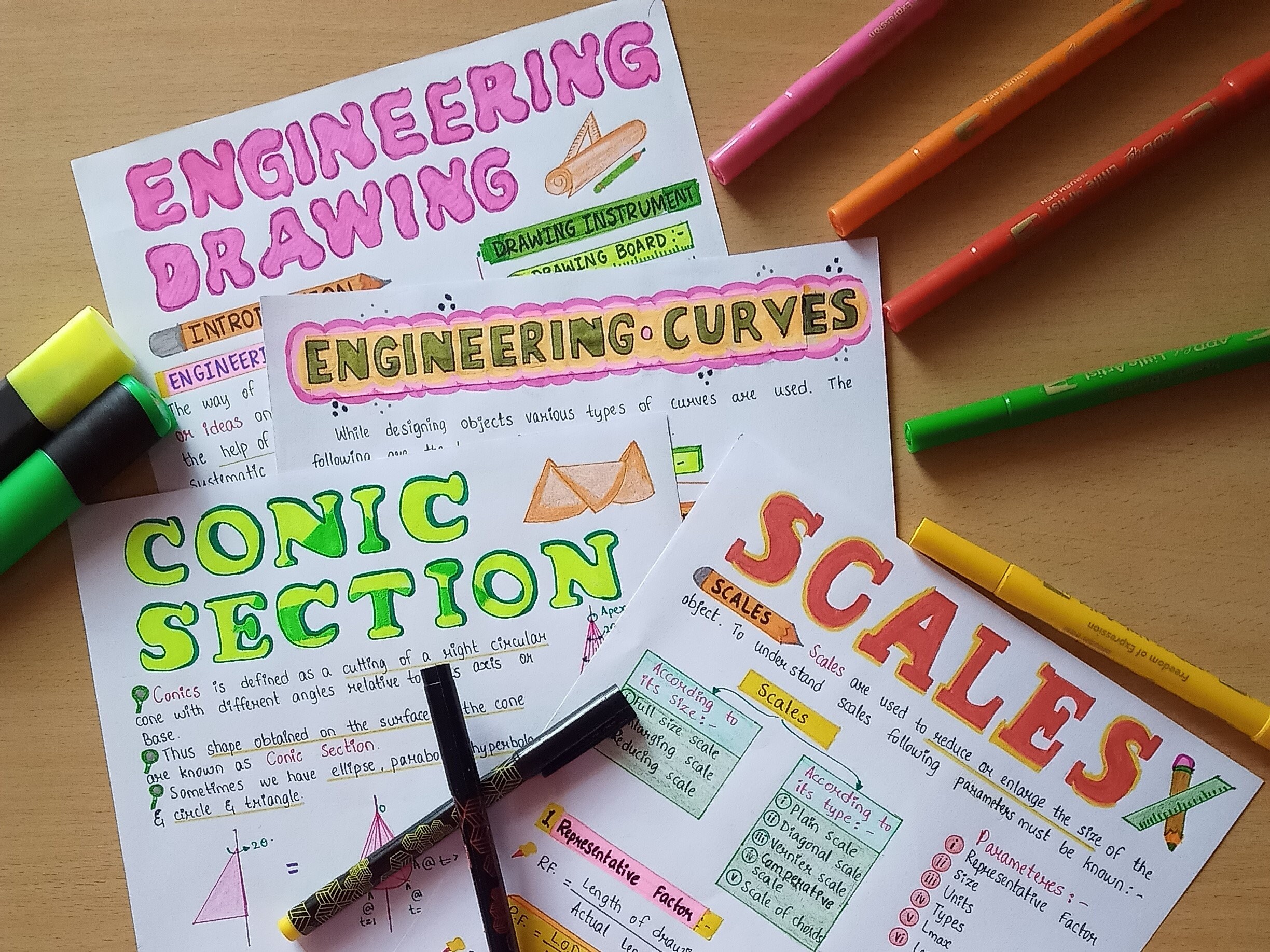 Engineering and Technical Drawing Study Notes for Mechanical, Civil ...