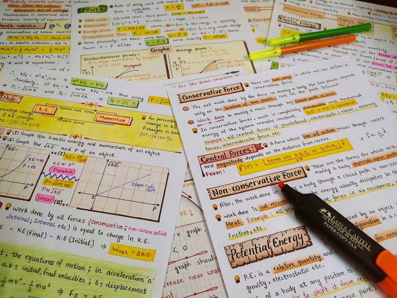 Work, Power and Energy Grade 11 Physics Higher Level Courses Notes ...