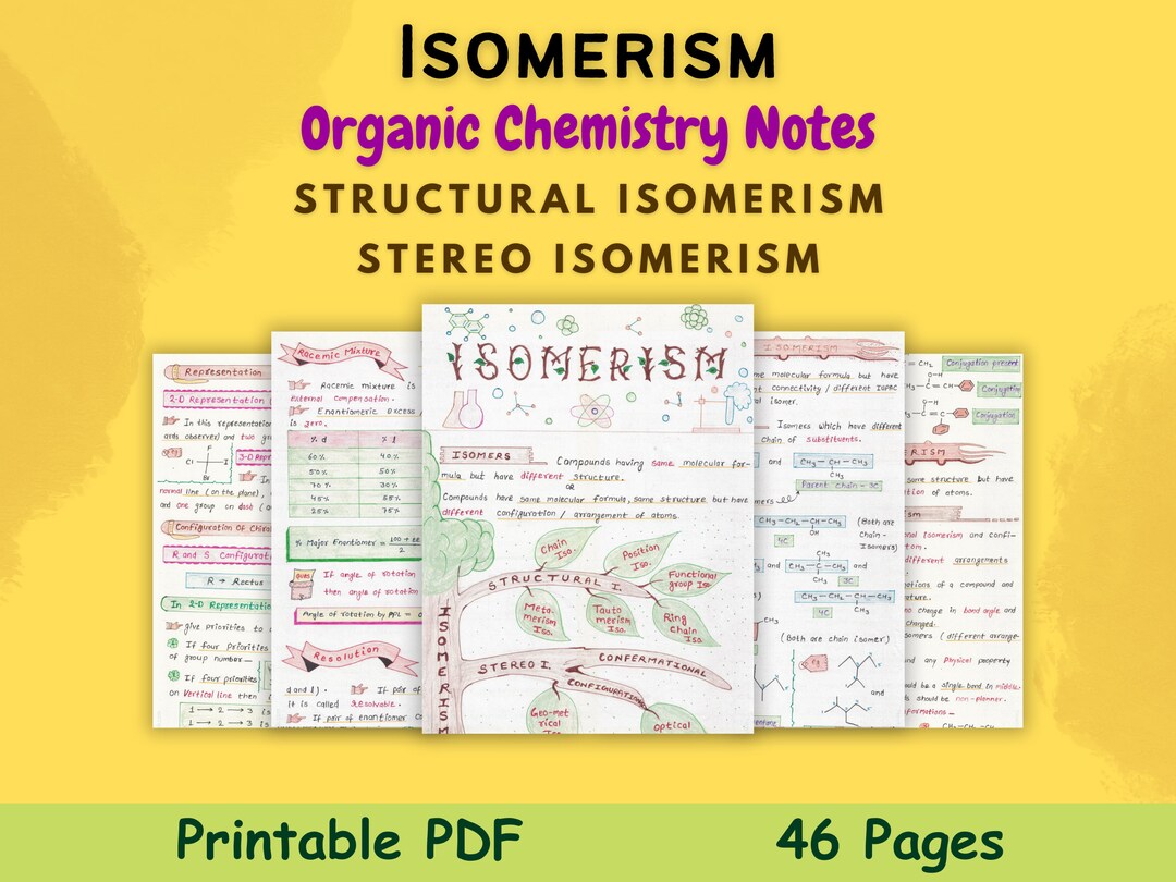 Organic Chemistry | Isomerism | Isomers | Grade 11/12 Handwritten Color ...