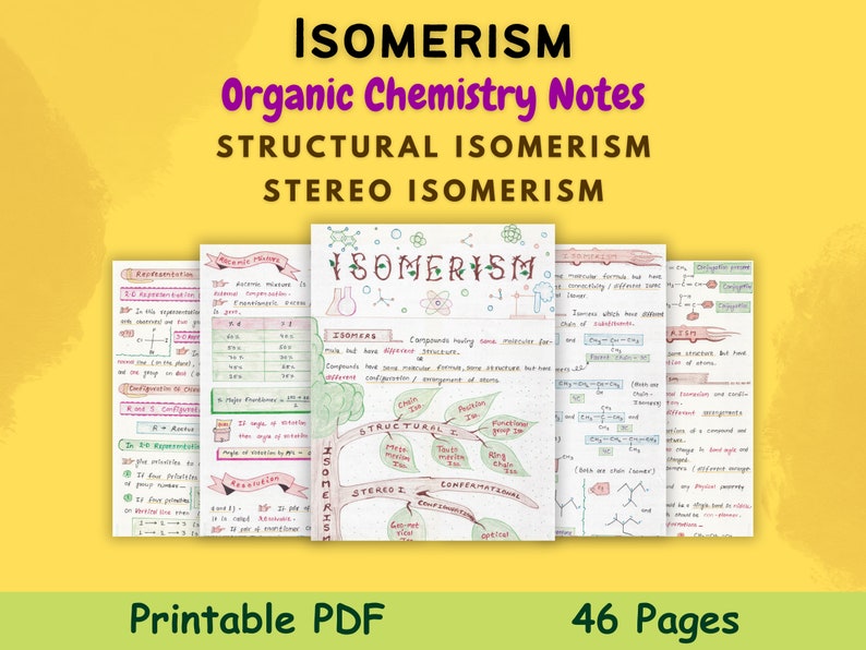 Organic Chemistry | Isomerism | Isomers | Grade 11/12 Handwritten Color ...