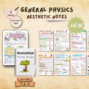 General Physics Aesthetic Notes for High School Physics Grade 9th ...
