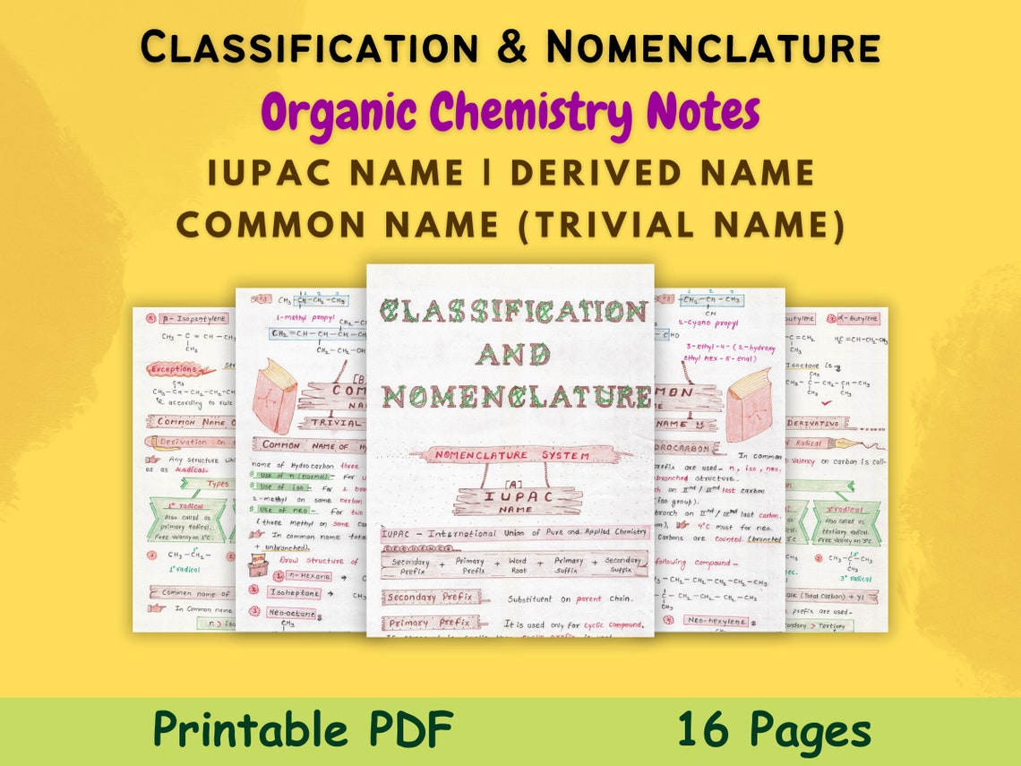 Organic Chemistry | Classification & Nomenclature | IUPAC Name | Grade ...
