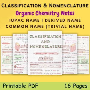 Organic Chemistry | Classification & Nomenclature | IUPAC Name | Grade ...