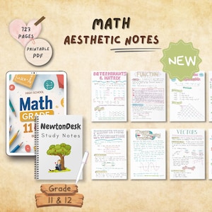 Math Study Notes Bundle PDF | Complete Mathematics for 11th and 12th ...