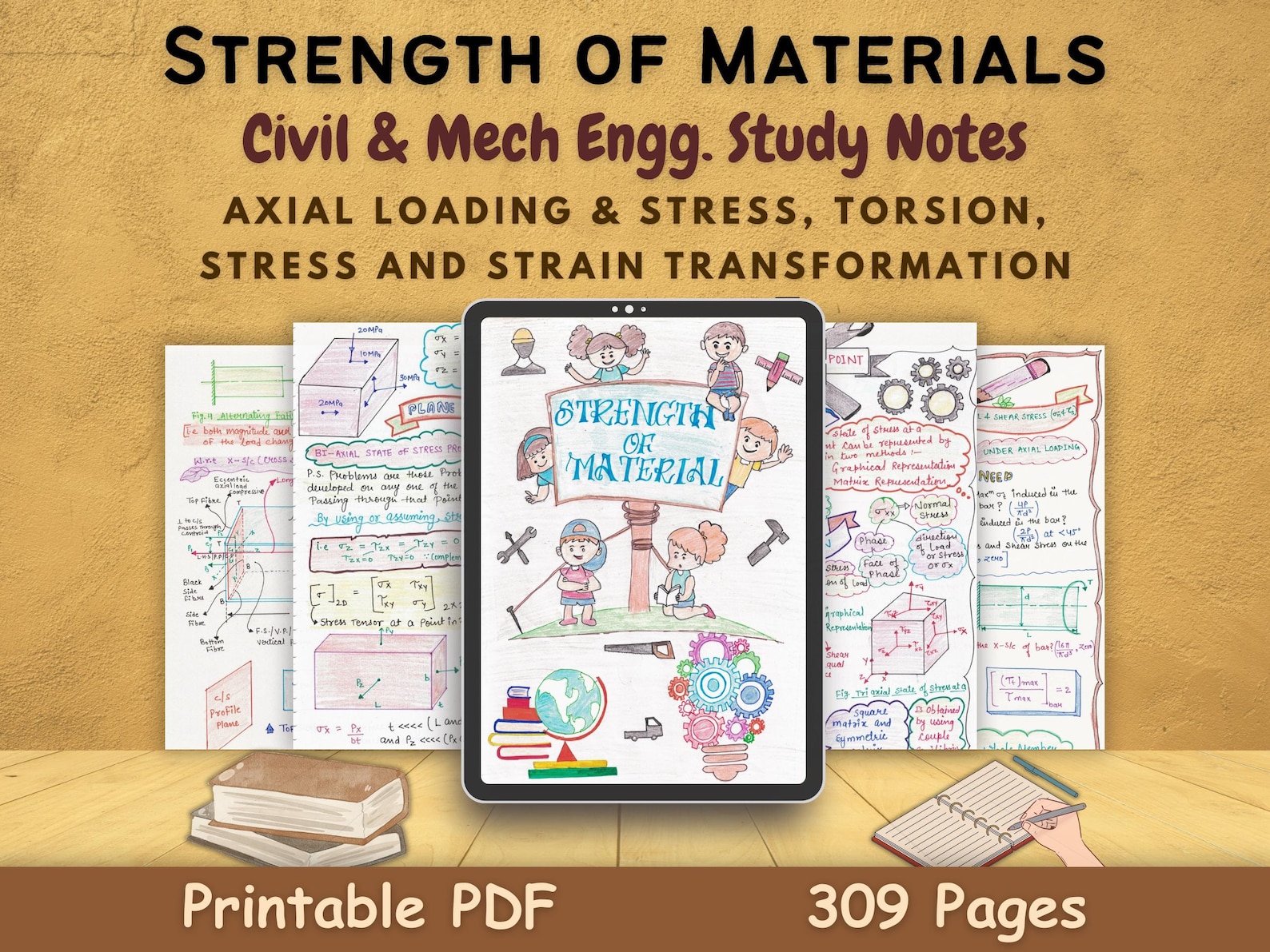 Strength of Materials Study Notes - Ideal for Mechanical & Civil ...