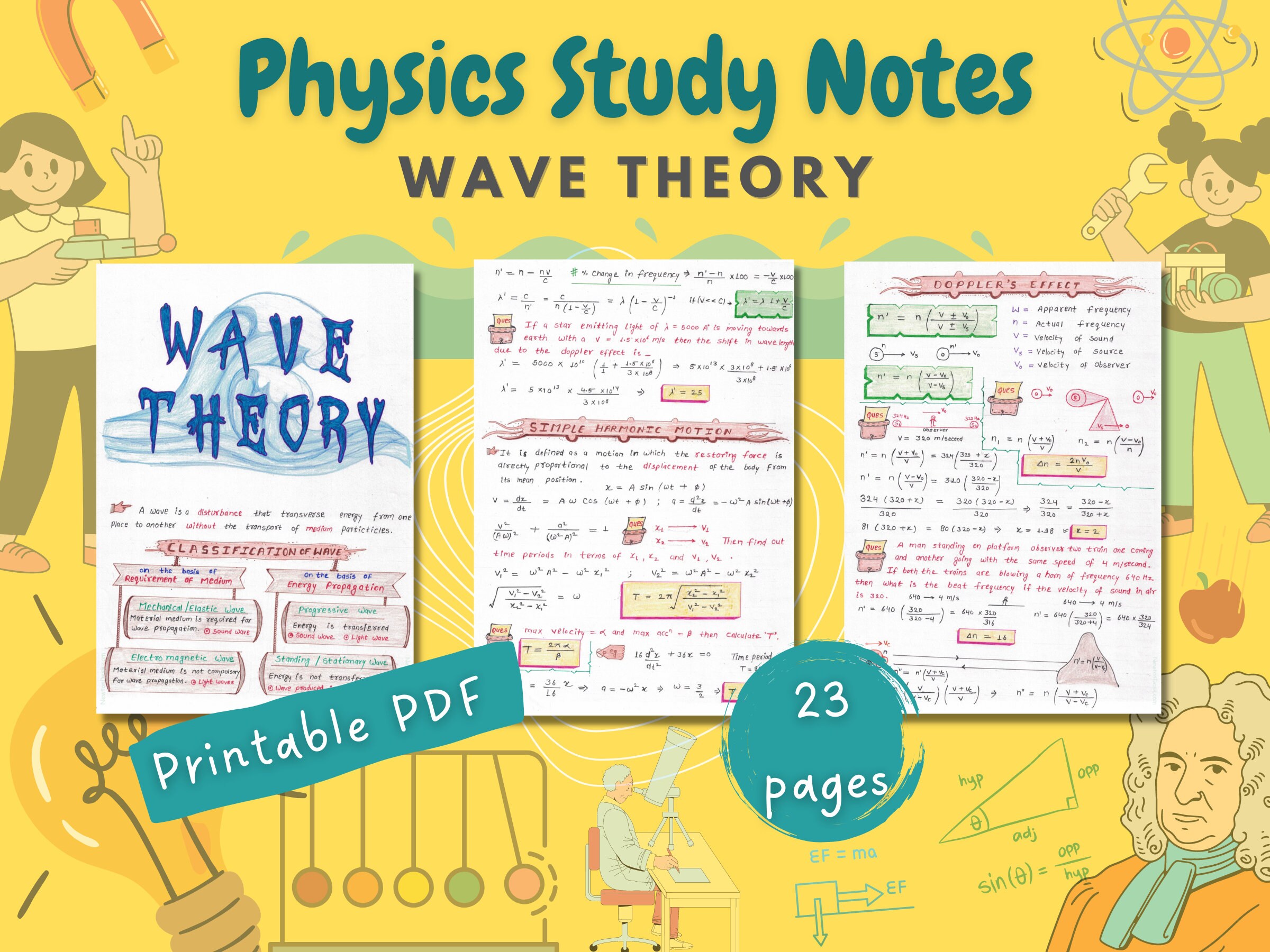 Wave Theory | Simple Harmonic Motion | Superimposition | Grade 11 ...