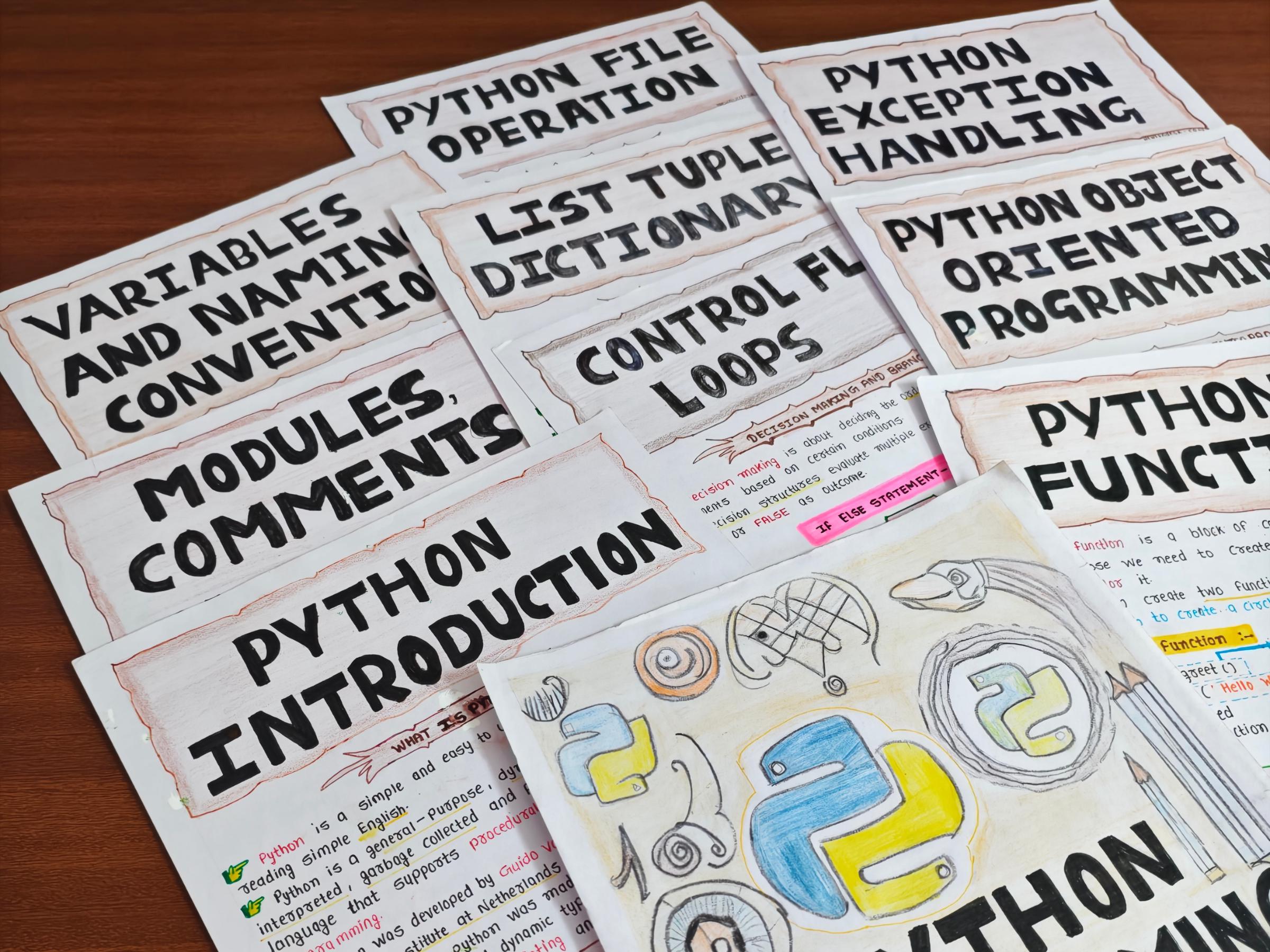 Python Programming Aesthetic Notes PDF | Handwritten Computer Science ...