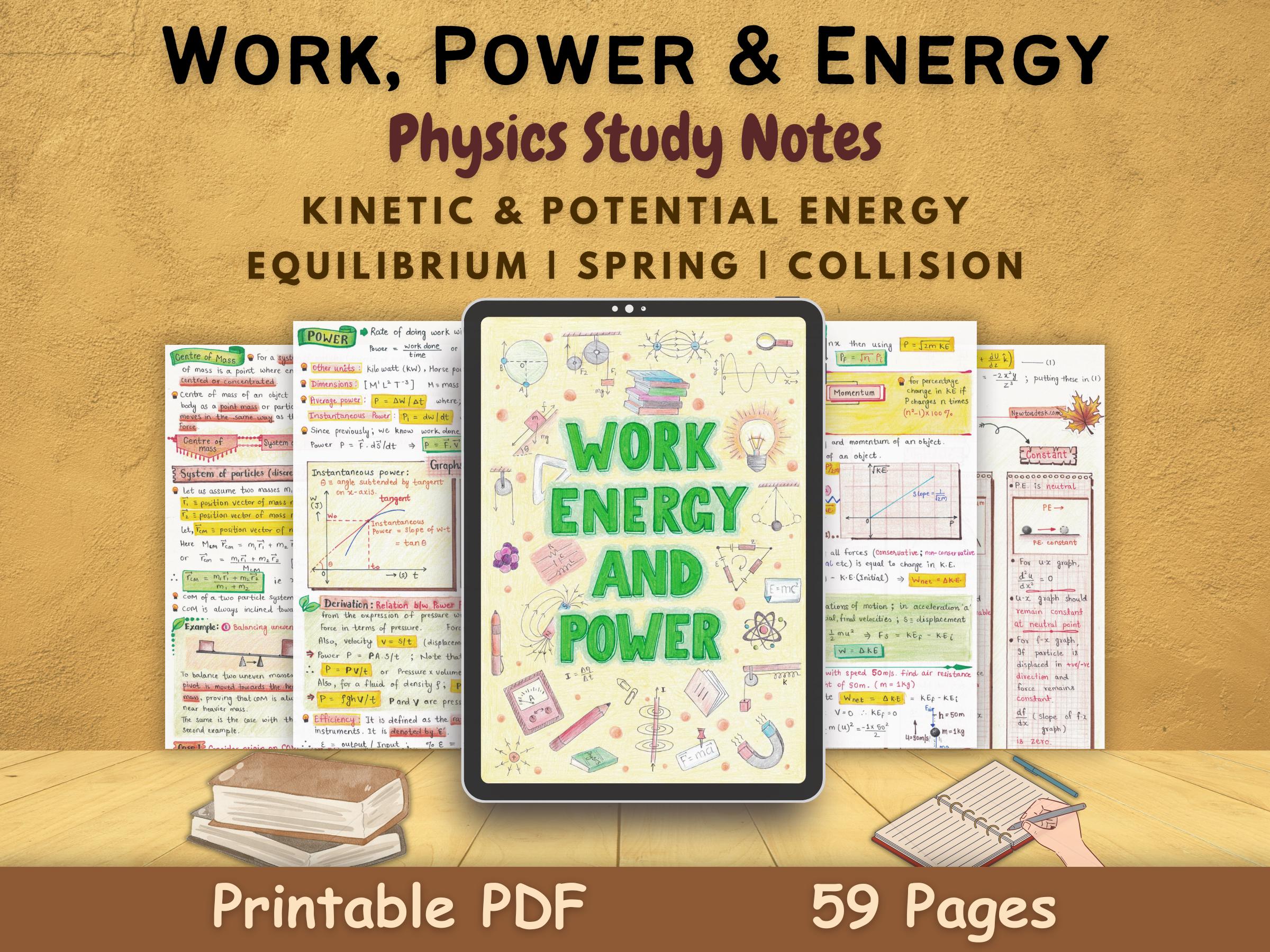Work, Power and Energy | Grade 11 | Physics | Higher Level Courses ...