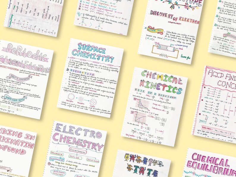 Chemistry Study Notes Bundle PDF | Complete Physical, Organic, and ...