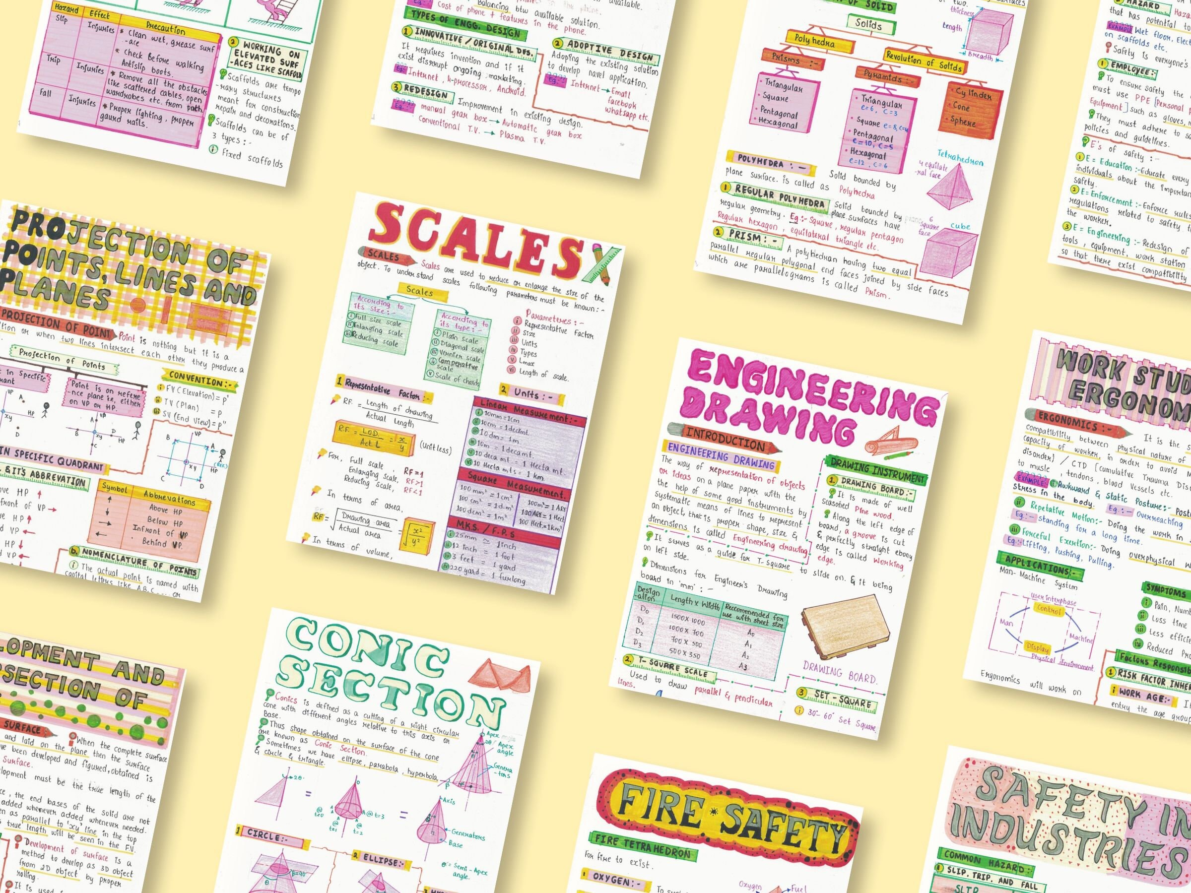 Engineering and Technical Drawing Study Notes for Mechanical, Civil ...