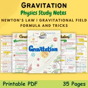 Gravitation Physics Notes | Includes Gravitational Potentional Energy ...