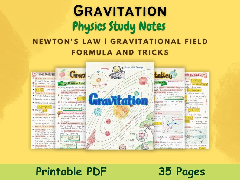 Gravitation Physics Notes | Includes Gravitational Potentional Energy ...