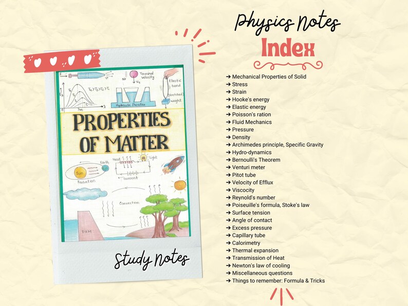 Properties of Bulk Matter Study Notes PDF for 11 & 12 Grade High School ...