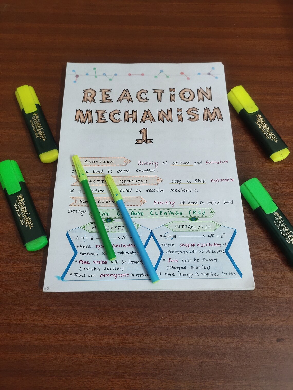 Reaction Mechanism 1 Organic Chemistry Orgo/ochem 11 12 Handwritten ...