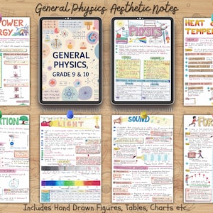 General Physics Aesthetic Notes for High School Physics Grade 9th ...
