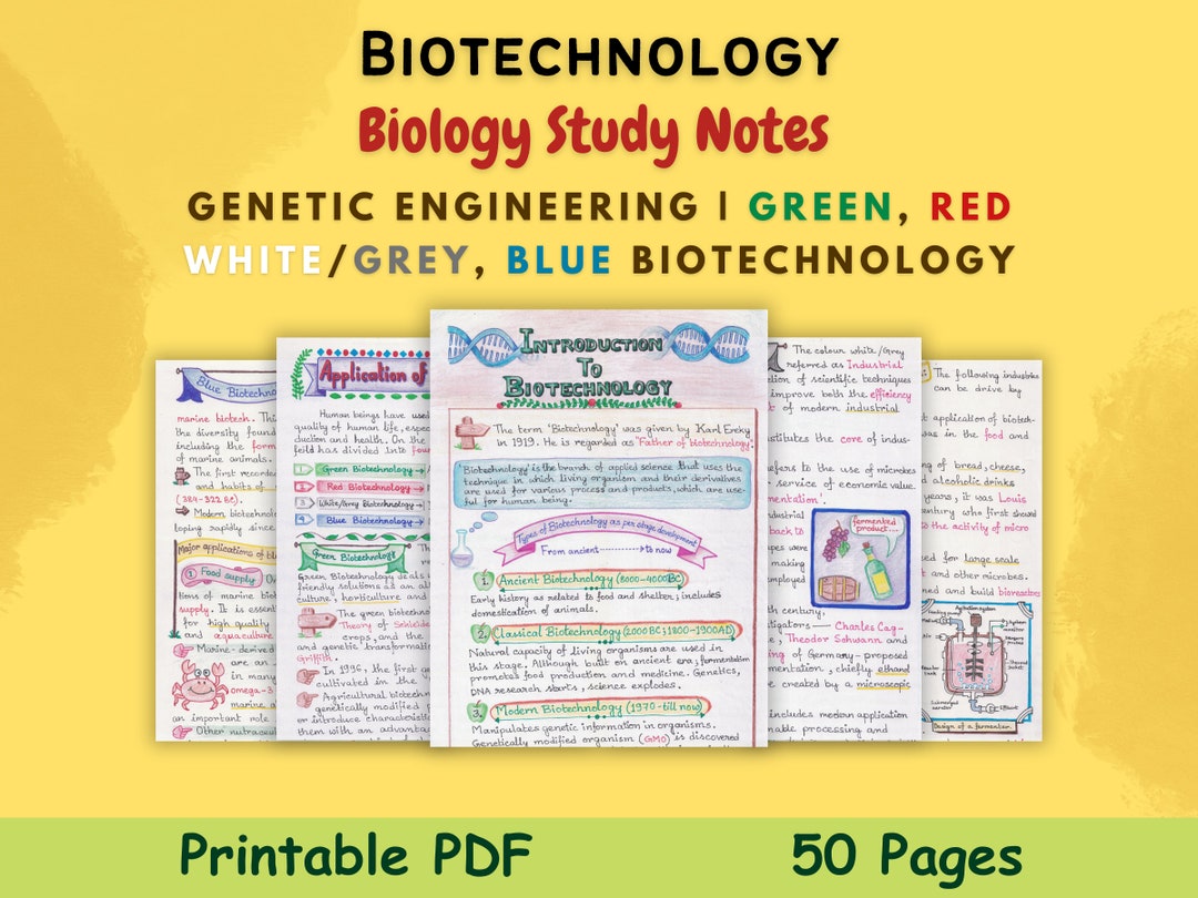 Biotechnology | Genetic Engineering | Biology | Grade 12 | Handwritten ...