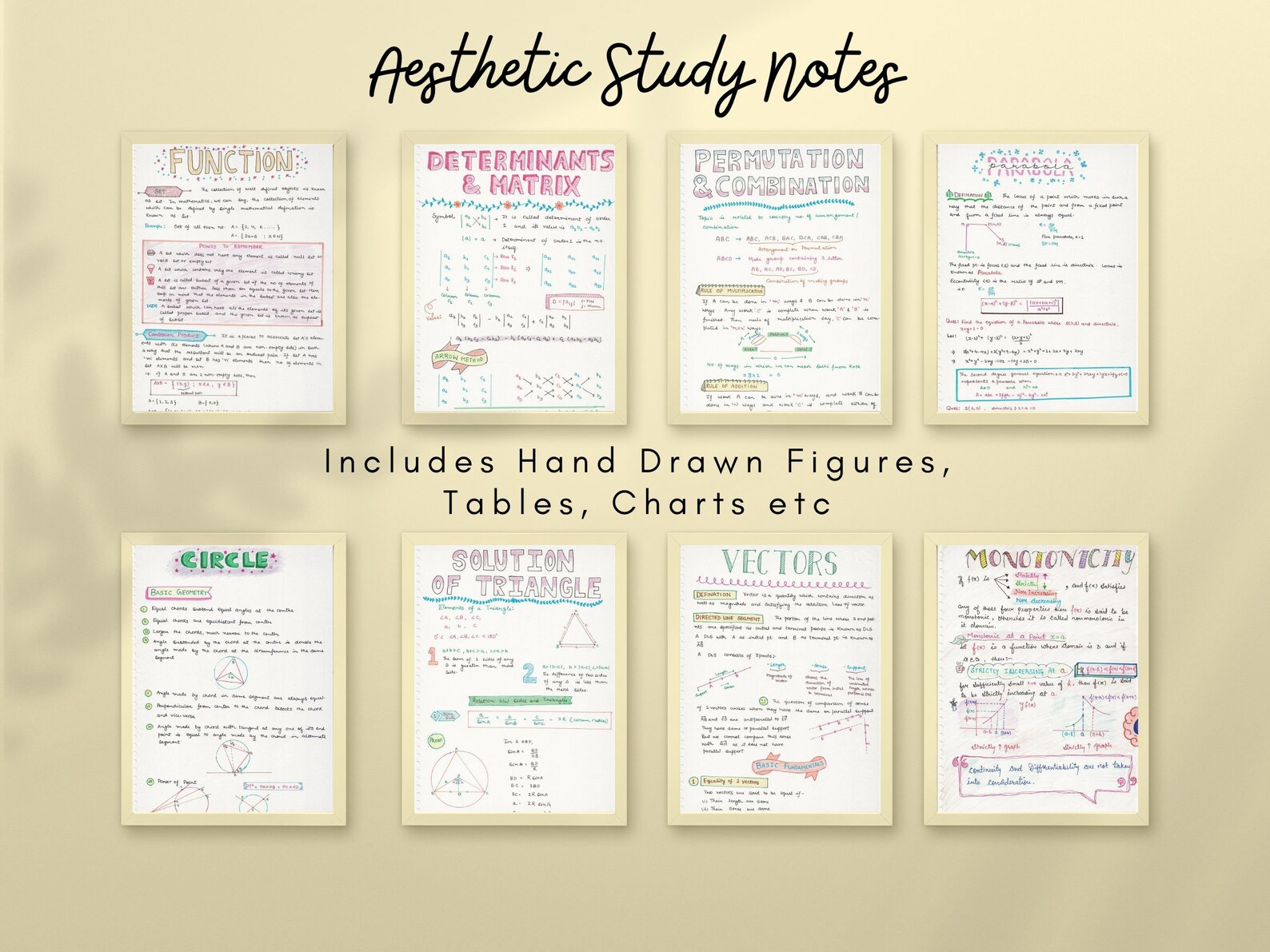 Math Study Notes Bundle PDF | Complete Mathematics for 11th and 12th ...