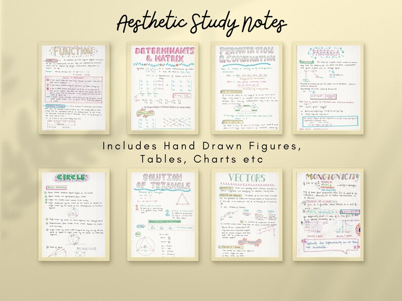 Math Study Notes Bundle PDF | Complete Mathematics for 11th and 12th ...