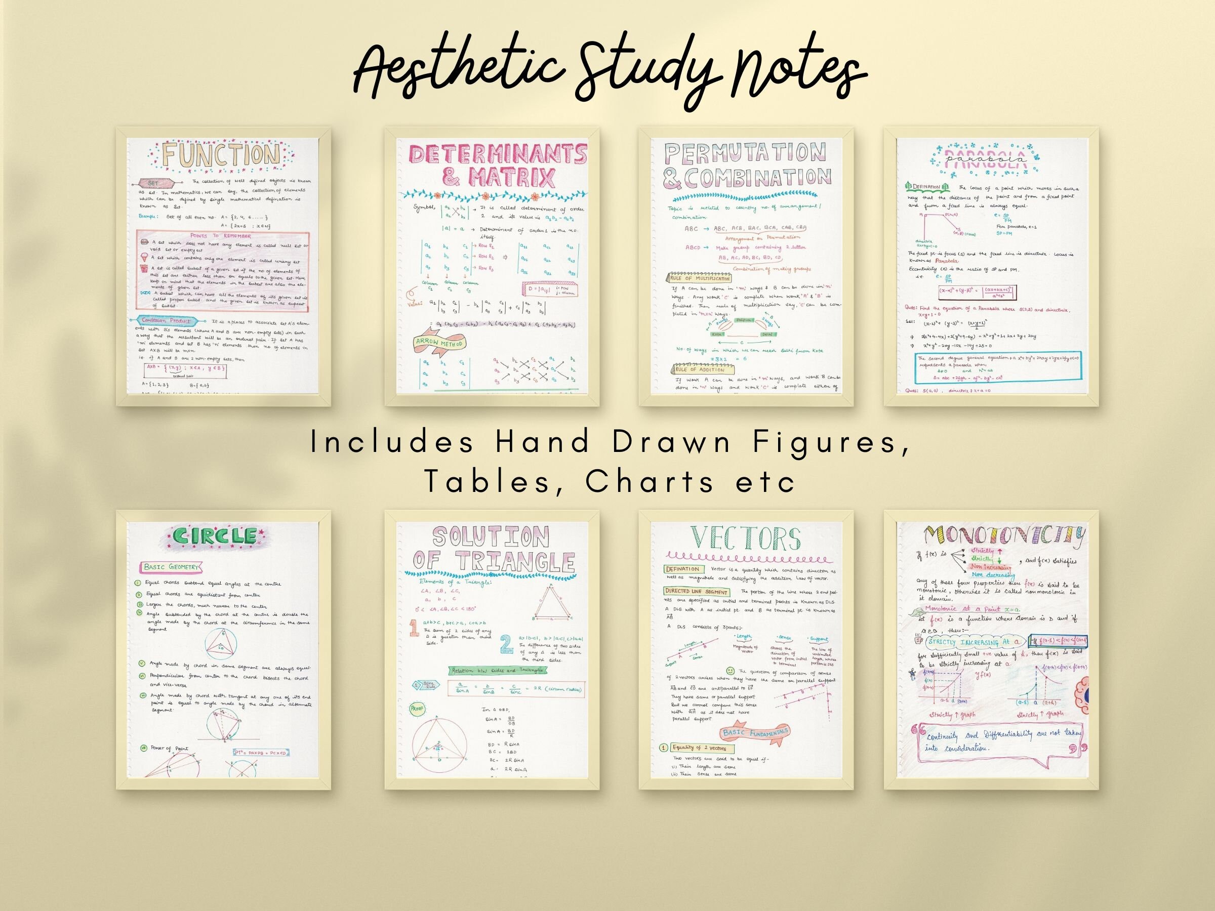 Math Study Notes Bundle PDF | Complete Mathematics for 11th and 12th ...