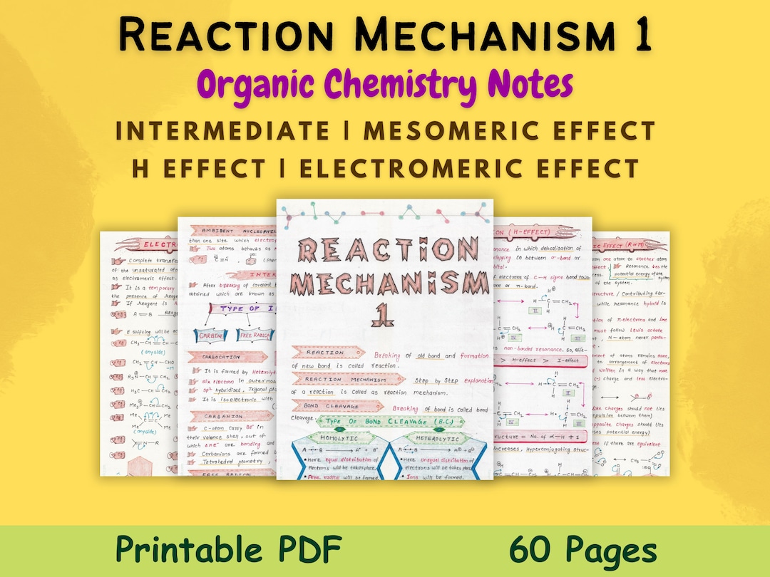 Reaction Mechanism 1 | Organic Chemistry | Orgo/ochem 11 12 Handwritten ...