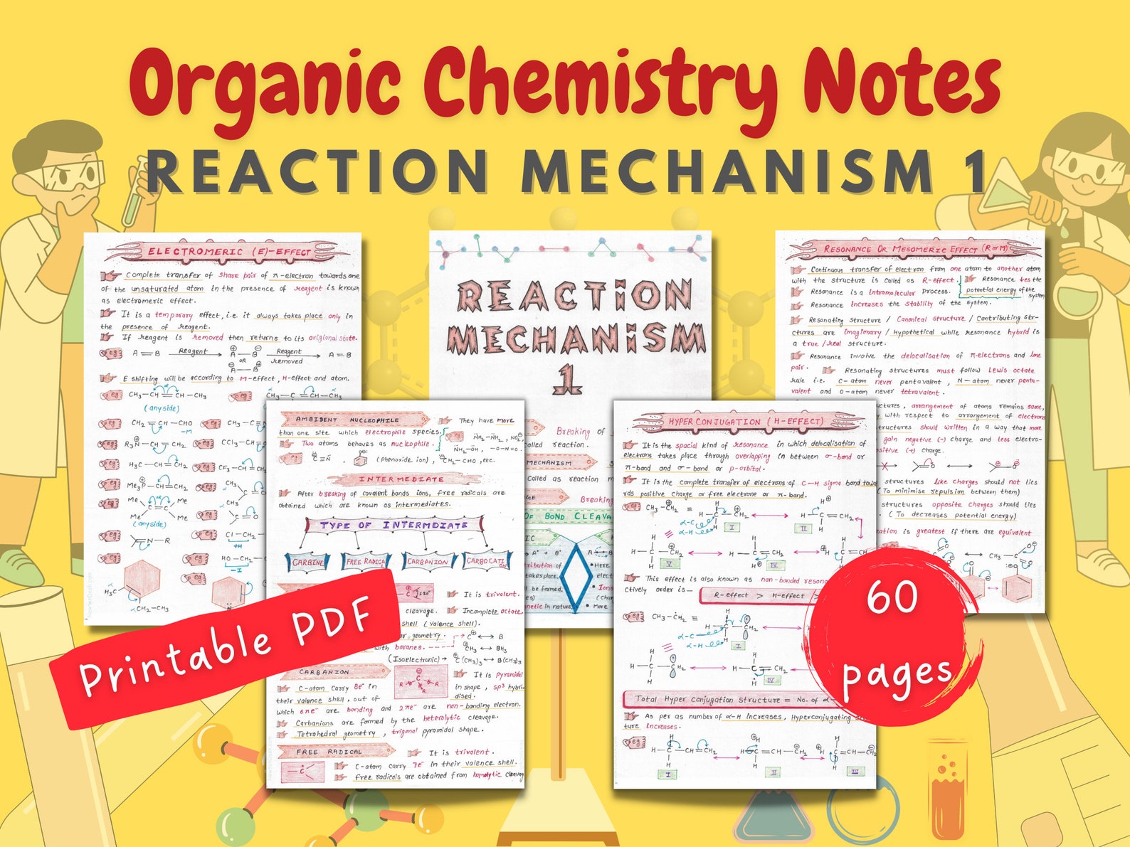 Reaction Mechanism 1 Organic Chemistry Orgo/ochem 11 12 Handwritten ...