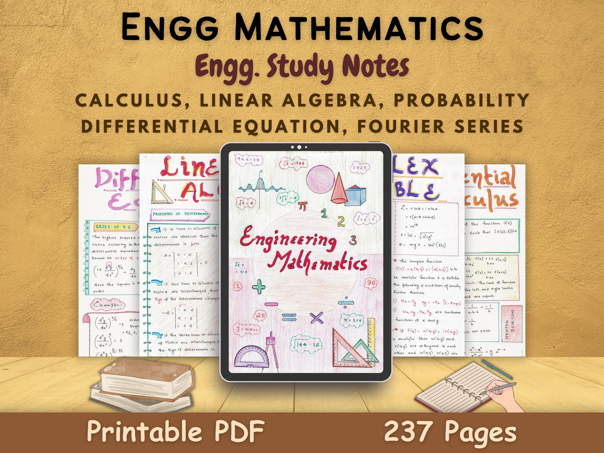 Engineering Math Study Notes PDF | for FE and STEM Mathematics Includes ...