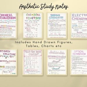 Chemistry Study Notes Bundle PDF | Complete Physical, Organic, and ...