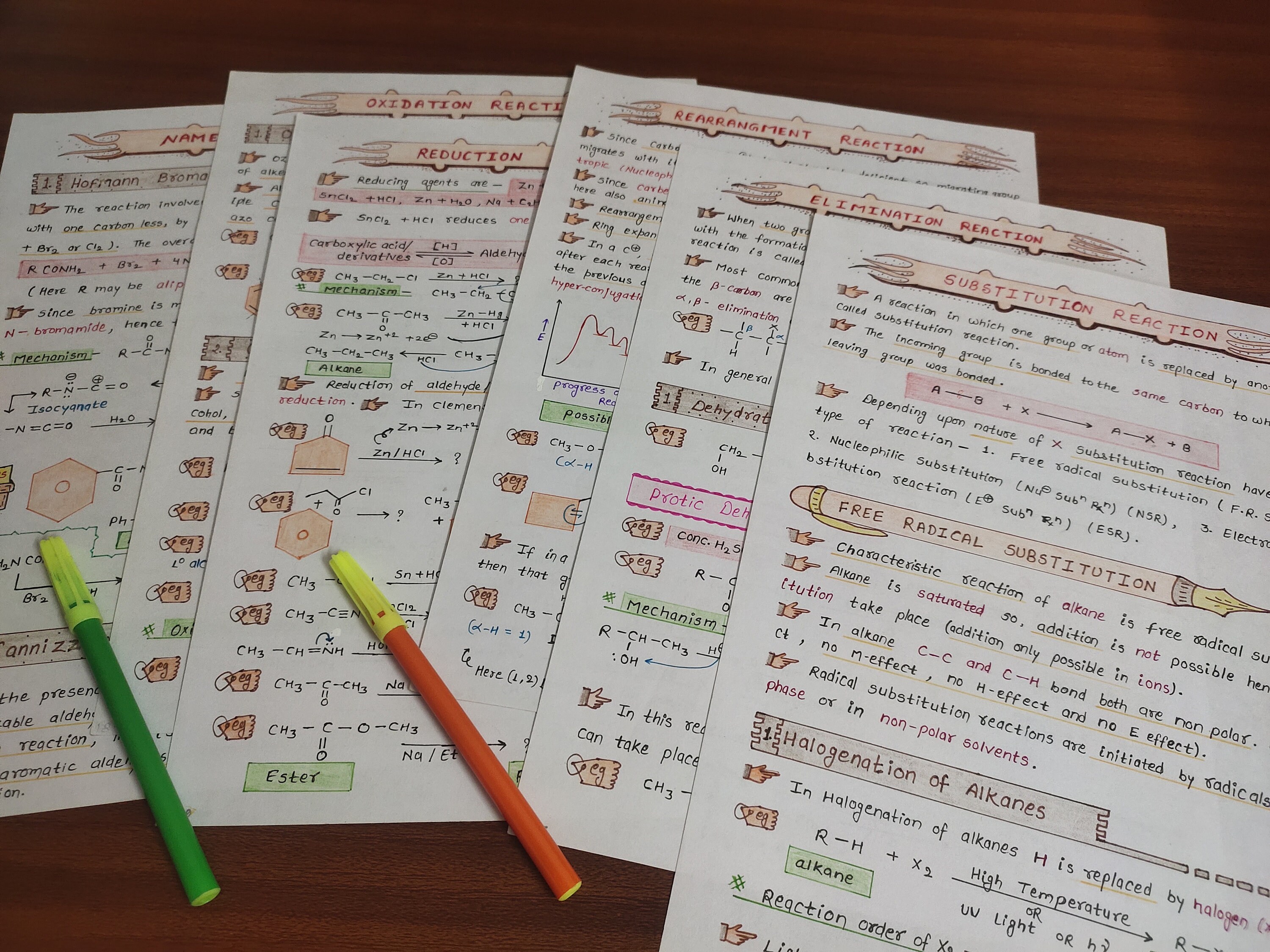 Reaction Mechanism 2 Organic Chemistry Grade 12 Handwritten Color Study ...