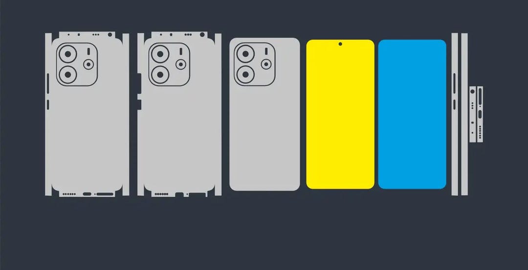 Xiaomi Redmi Note 14 4G Skin Vector Template Free Size Full Warp - Etsy