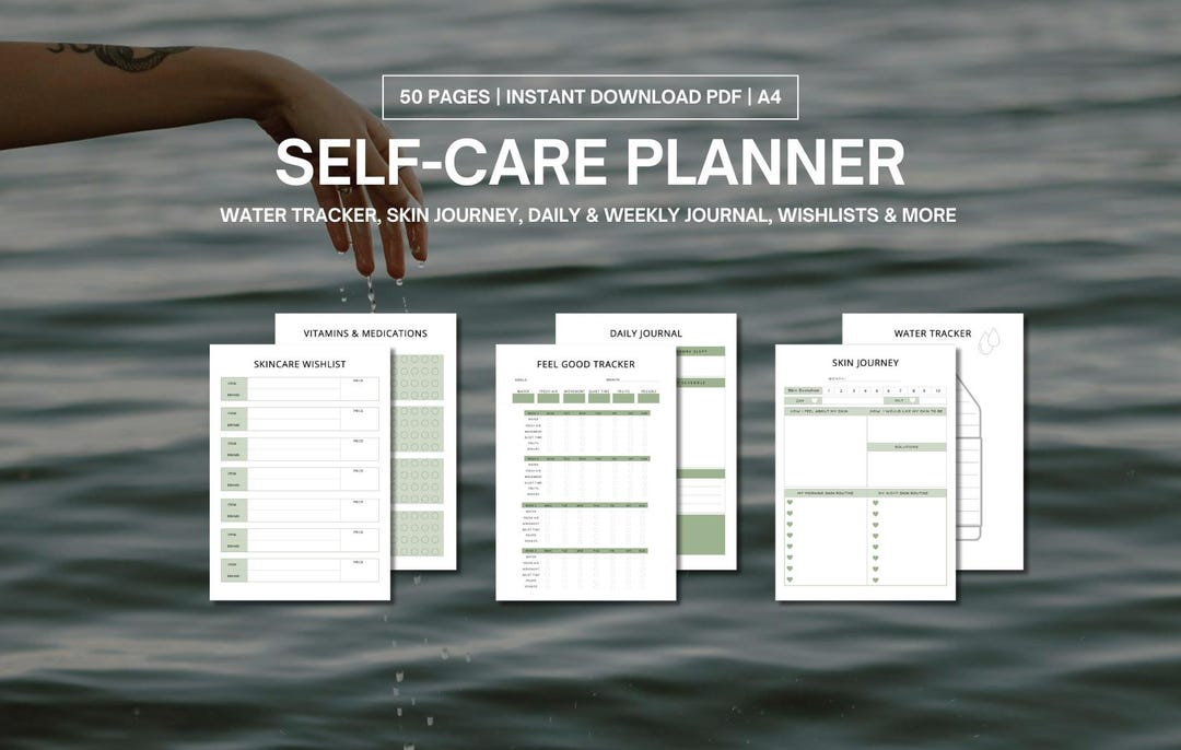 Self Care Planner, Printable PDF A4, Skincare Worksheet, Wellness ...