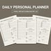 Daily Personal Planner, Printable PDF A4, Hourly Planner, Daily Plan ...