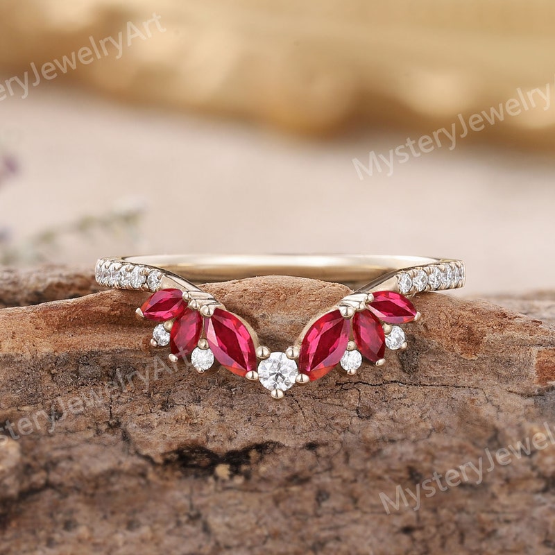 Art Deco Ruby Ring - Etsy